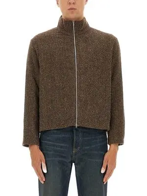Our Legacy Shrunken Zippered Sweatshirt - Brown