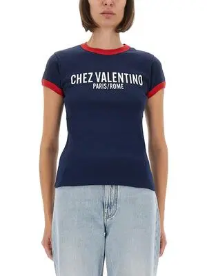Valentino Garavani Cotton Jersey T-shirt - Blue