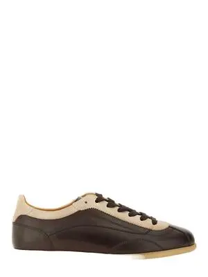 Brunello Cucinelli Leather Low Top Sneaker - Brown