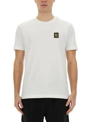 Belstaff T-shirt With Logo Patch - White
