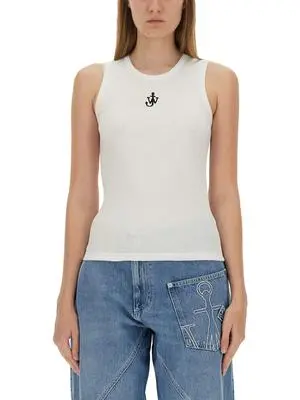 JW Anderson Anchor Logo Tank Top - White