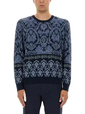Etro Cotton Jacquard Knit - Blue