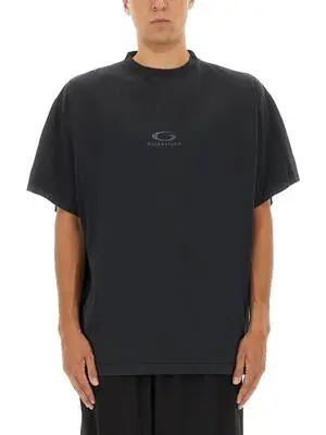 Balenciaga Loop Sports Icon" T-shirt With Logo - Black