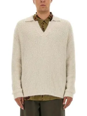 UMA WANG Wool Blend Sweater - White