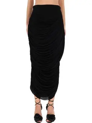 Magda Butrym Draped Midi Skirt - Black
