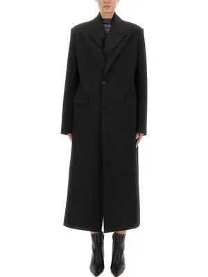 JEAN PAUL GAULTIER Double Layer Tailored Coat - Black