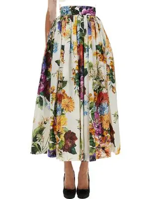 Dolce & Gabbana Floral Print Skirt - Multicolour