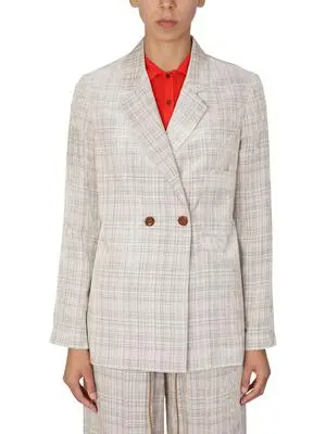 ALYSI Double-breasted Blazer - Beige