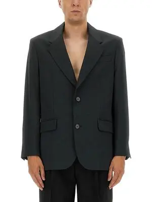 Ami Double-breasted Wool Jacket - Charcoal