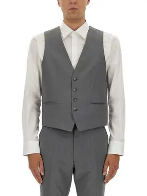 BOSS Slim-fit Vest - Grey