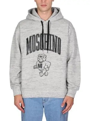 Moschino Sweatshirt With Logo Print - Grey