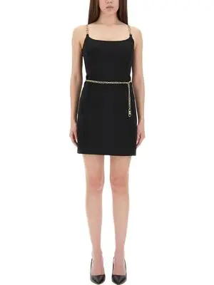 Michael Kors Bustier Mini Dress With Belt - Black