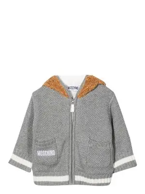 Moschino Teddy Bear Hooded Cardigan - Grey