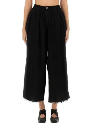 UMA WANG Wide Leg Trousers - Black