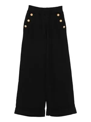 Balmain Baggy Pants With Buttons - Black