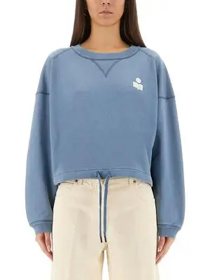 MARANT ETOILE Margo Sweatshirt With Logo Blue