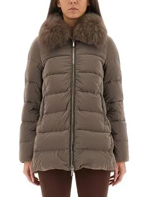 MOORER Padded Jacket - Brown