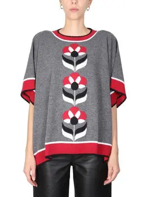 Boutique Moschino Wool Jersey Top - Grey