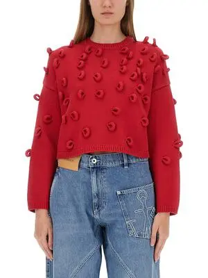 JW Anderson Loop Cropped Jersey - Red
