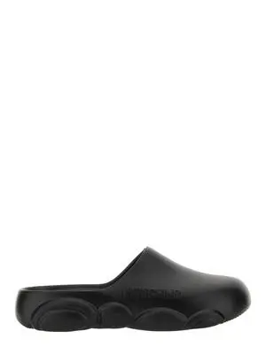 Moschino Rubber Teddy Sole Mules - Black