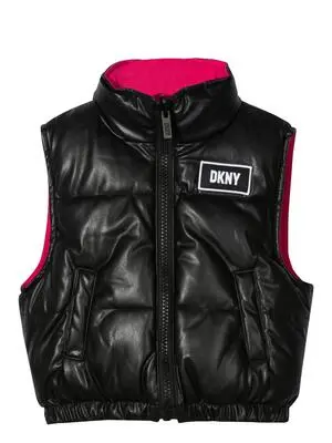Dkny Reversible Sleeveless Down Jacket - Black