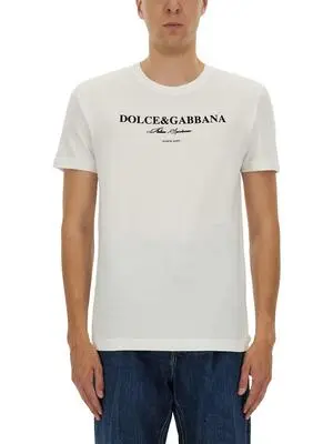 Dolce & Gabbana Cotton T-shirt With Print - White