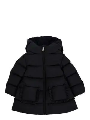 Moncler Jacket With Logo And Hood - Black
