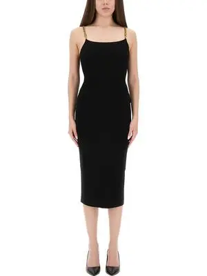 Michael Kors Longuette Dress With Decorations - Black