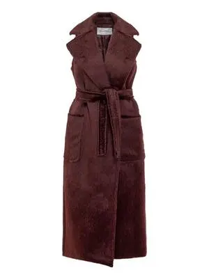 Max Mara Long Vest With Belt - Red