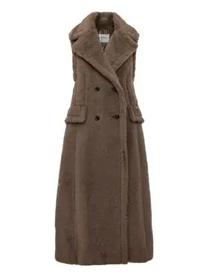 Max Mara Long Faux Fur Vest - Brown