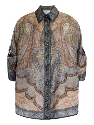 Zimmermann Wanderlust Silk Shirt Multi