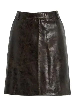 THE GARMENT Margo Leather Mini Skirt