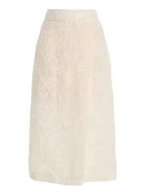 THE GARMENT Lela Knit Midi Wrap Skirt - Ivory