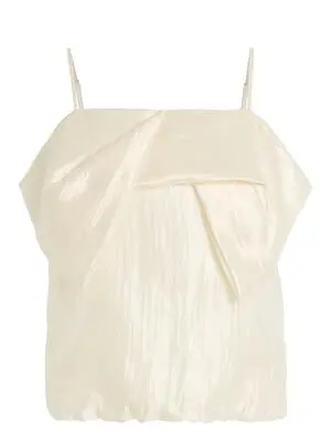 THE GARMENT Porcha Draped Taffeta Top