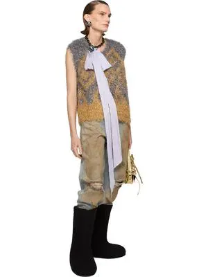 Acne Studios Metallic Knit Vest - Gold,silver