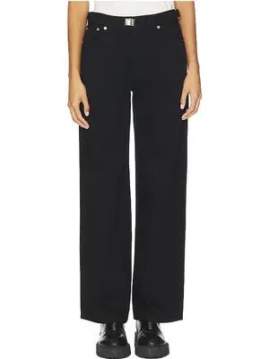 Still Here Buckle Wide Leg Jeans - Black