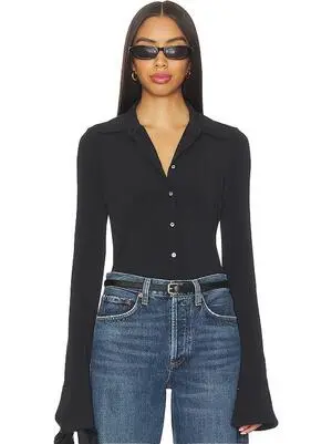 Eterne Charlie Matte Jersey Top - Black
