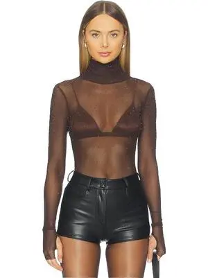 AFRM Milo Dew Drop Bodysuit - Espresso