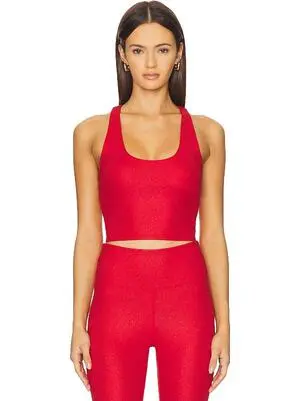 Beach Riot Yara Top - Red Shine Waffle