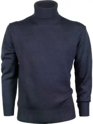 PAOLO PECORA Roll-neck Wool Sweater - Blue