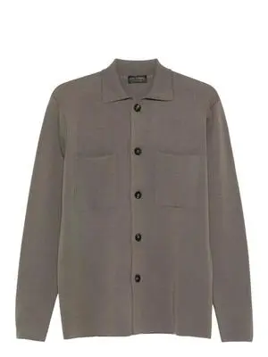 DELL'OGLIO Fine-knit Shirt - Grey