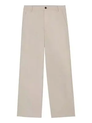 Closed Wide-leg Trousers - Neutrals