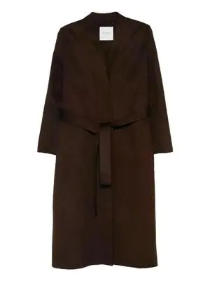 ERMANNO FIRENZE Belted Wrap Coat - Brown