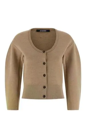 Jacquemus Doppio Button Round-neck Cardigan - Neutrals