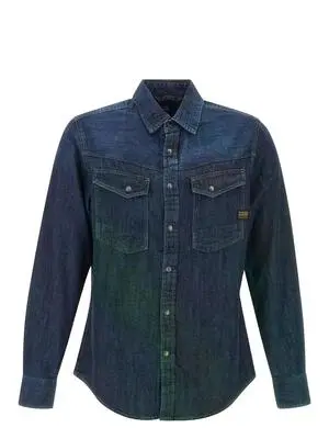 G-star Raw Dakota Chest-pocket Denim Shirt - Blue