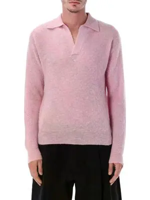Auralee Collared Knitwear - Pink