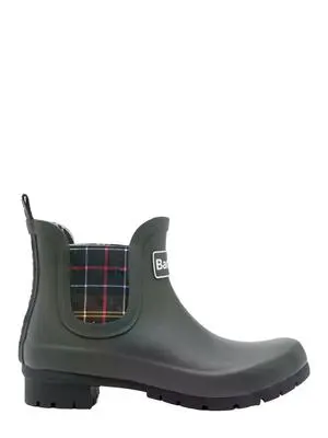 Barbour Kingham Tartan-check Rain Boots - Green