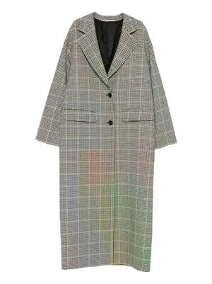 Tagliatore Tagliatore Check-Pattern Single-Breasted Coat Grey