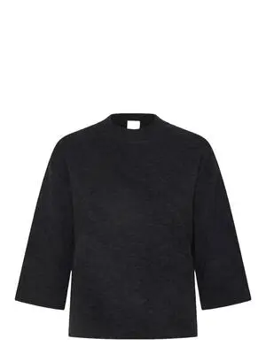 Marella Wool Sweater With Logo Detail Grey