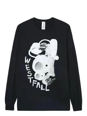 WESTFALL Graphic-print Long Sleeve T-shirt - Black